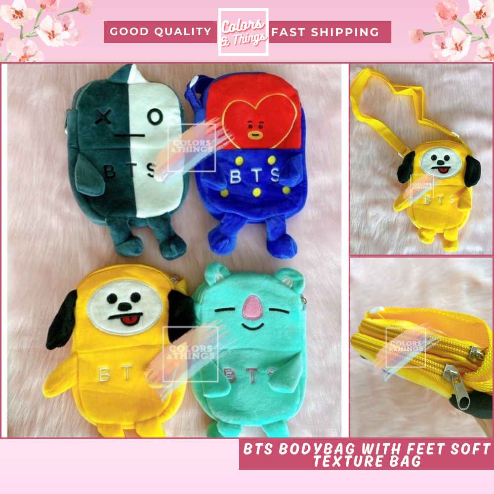 BTS Bodybag with Feet Soft Texture Sling Bag Stylish & Functional K-pop ...