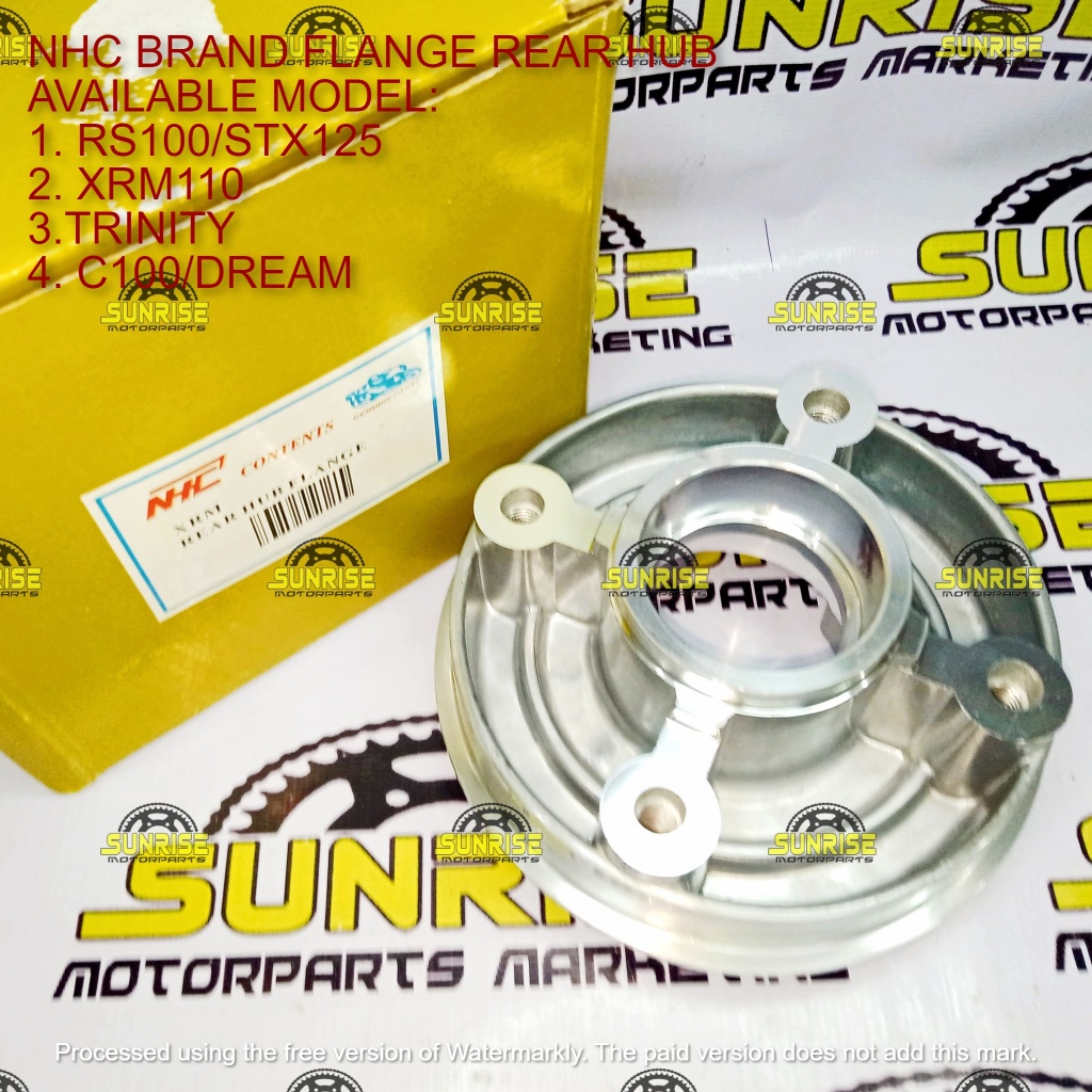 NHC BRAND FLANGE REAR HUB FOR RS100/STX125, XRM 110, TRINITY, C100 ...