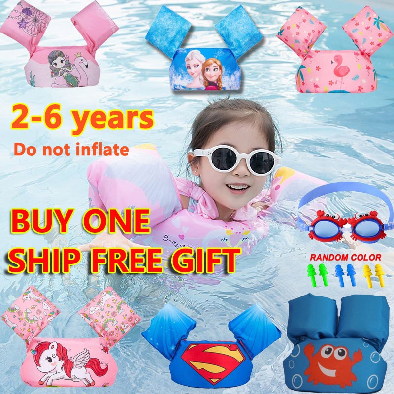 Life vest for Kids Inflatable Life jacket Swimsuit Salbabida floater ...