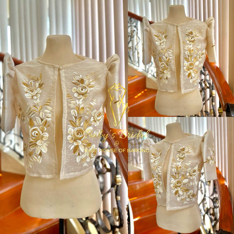 Modern Filipiniana Bolero w/ Hand-painted Design | Shopee Malaysia