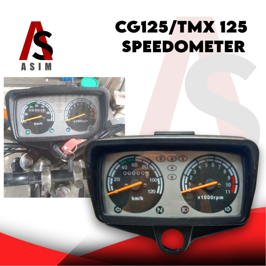 ASIM MOTORCYCLE SPEEDOMETER GAUGE TMX 125 WITH BRACKET MOTORCYCLE ...