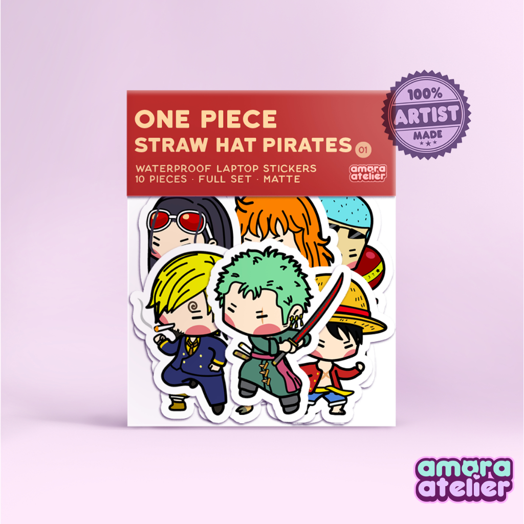 Sticker Pack | One Piece Straw Hat Pirates Laptop Stickers No. 1 | Fan ...