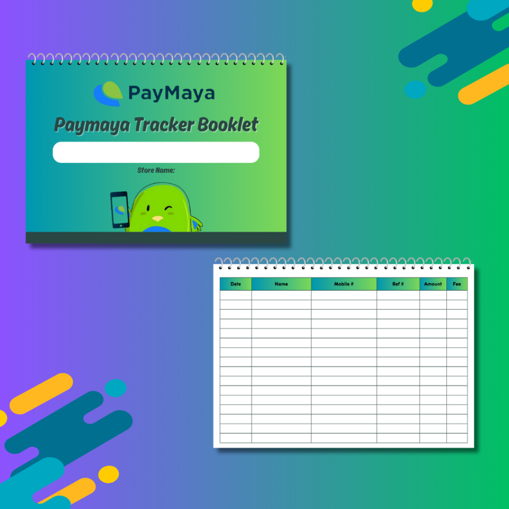 Paymaya Tracker Booklet with Cash In/Cash Out Charge Rate at back ...