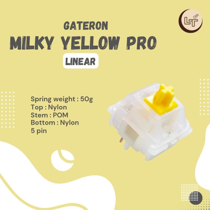 Gateron Milky Yellow Pro (10 pcs) or lubed | Shopee Malaysia