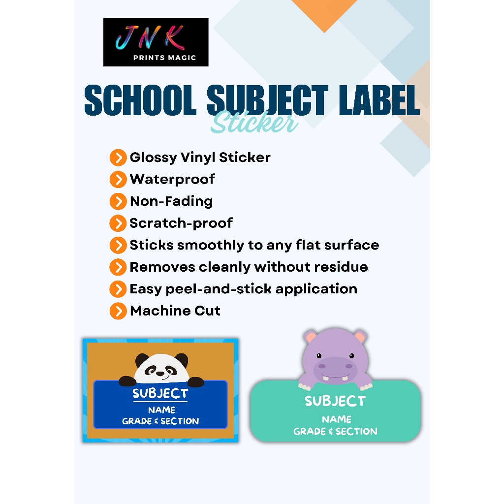 School Subject Label Sticker | Shopee Malaysia