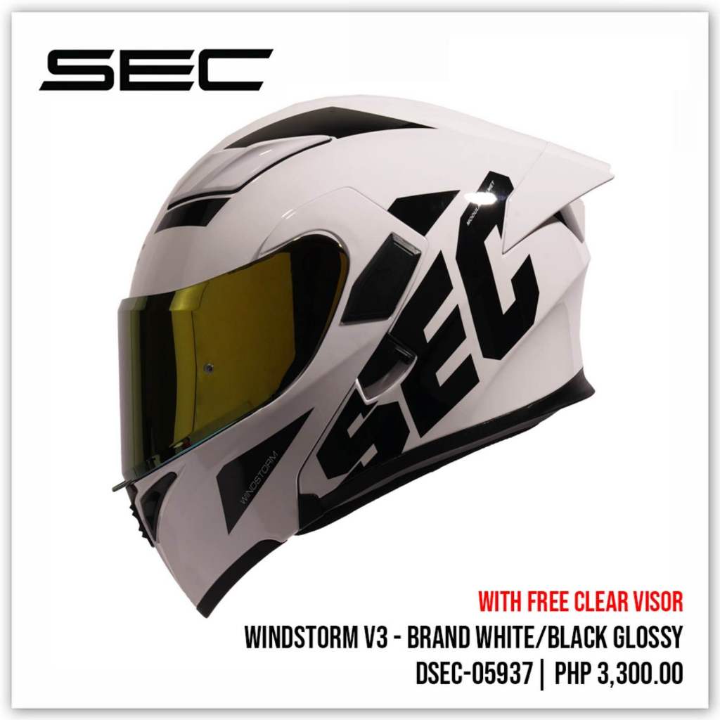 SEC WHIRLWIND MODULAR DUAL VISOR FREE CLEAR LENS, BALACLAVA | Shopee ...