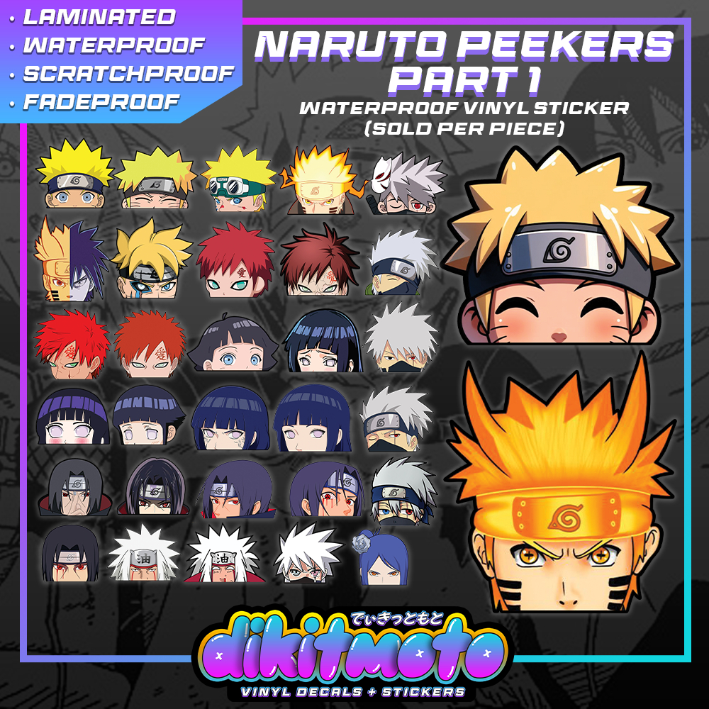 [dikitmoto] NARUTO Peeker PART 1 Peeking Vinyl Sticker Waterproof ...