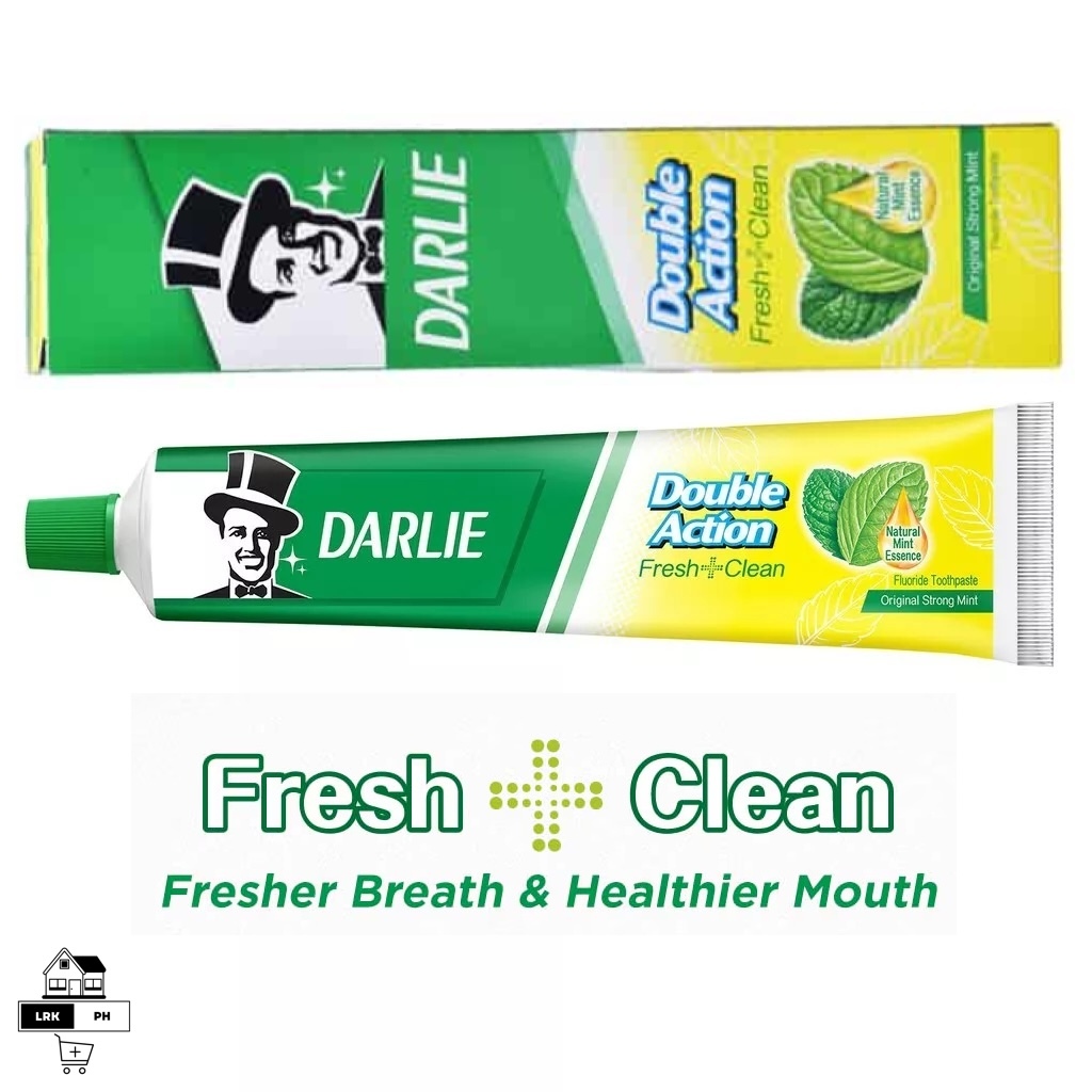 Darlie Double Action Fresh + Clean Strong Mint Fluoride Toothpaste 225g ...