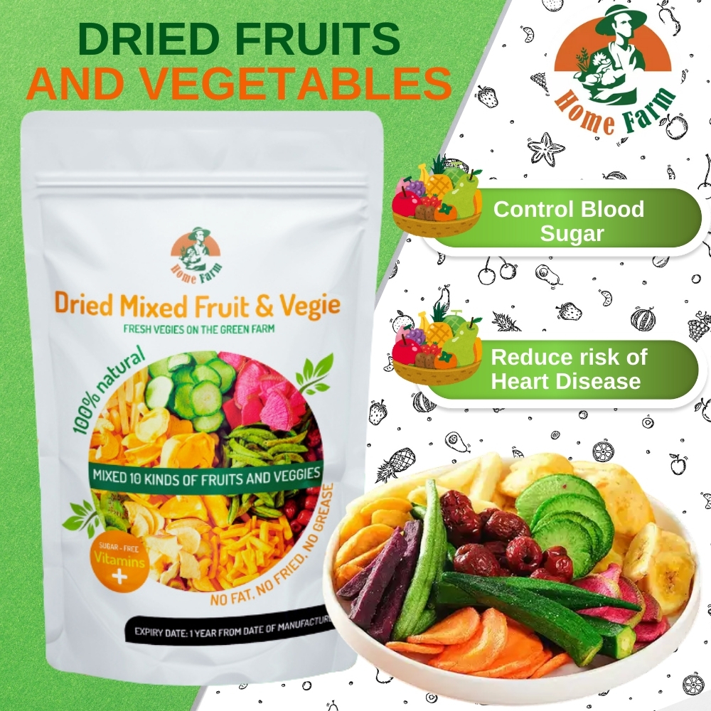 HORM FARM Dried Mixed Fruit & Vegies Gugar Free No Fat No Fried No ...