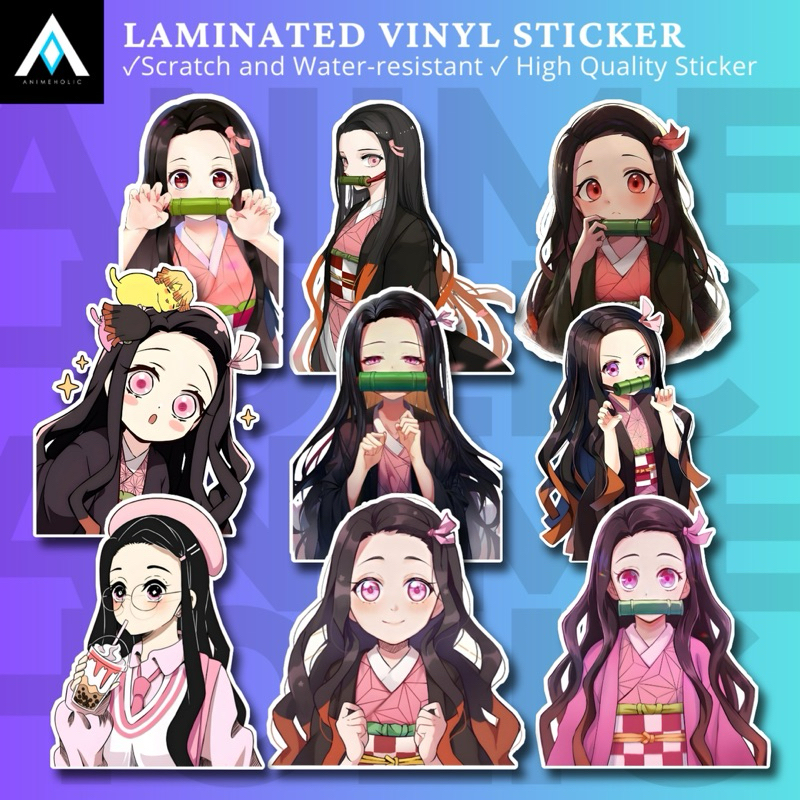 NEZUKO KAMADO STICKER DEMON SLAYER LAMINATED VINYL STICKERS ...