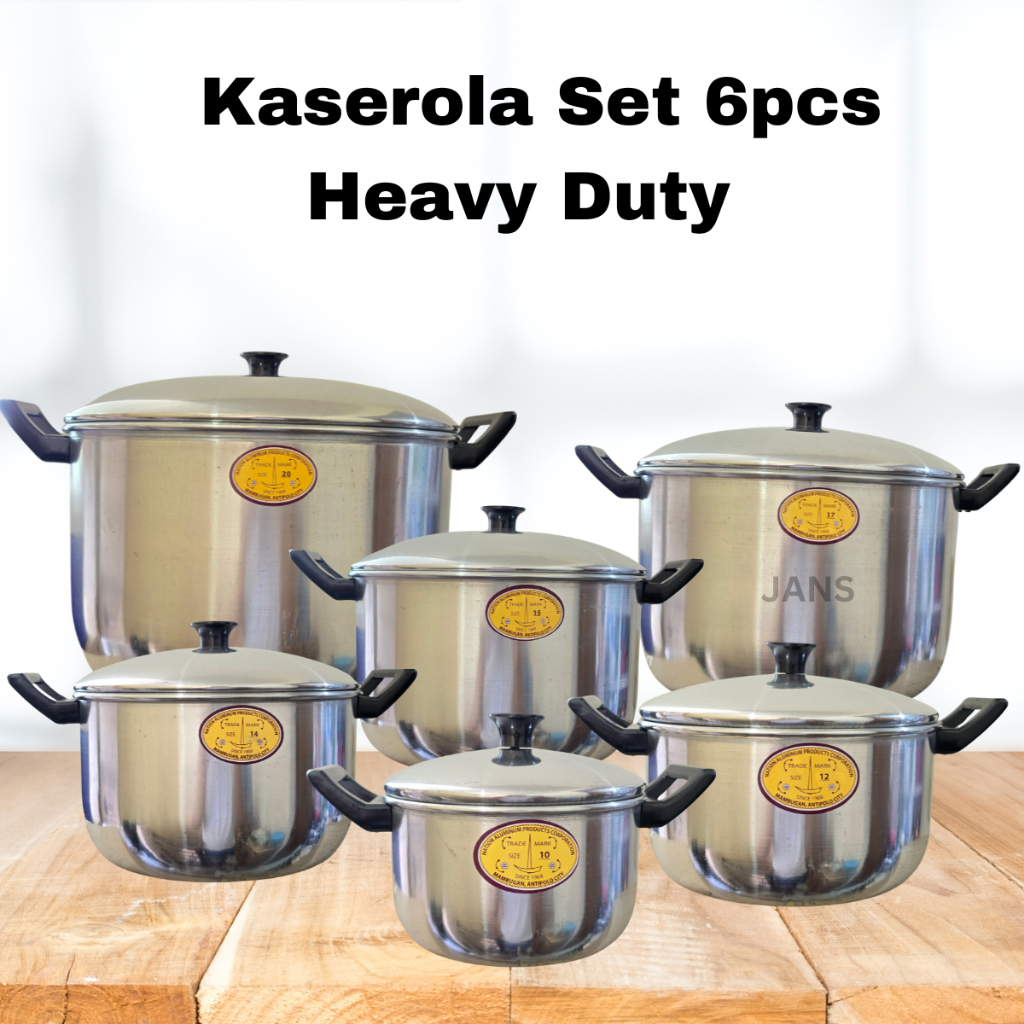 Casserole Kaserola Aluminum Makapal Set 6pcs Heavy Duty | Shopee Malaysia