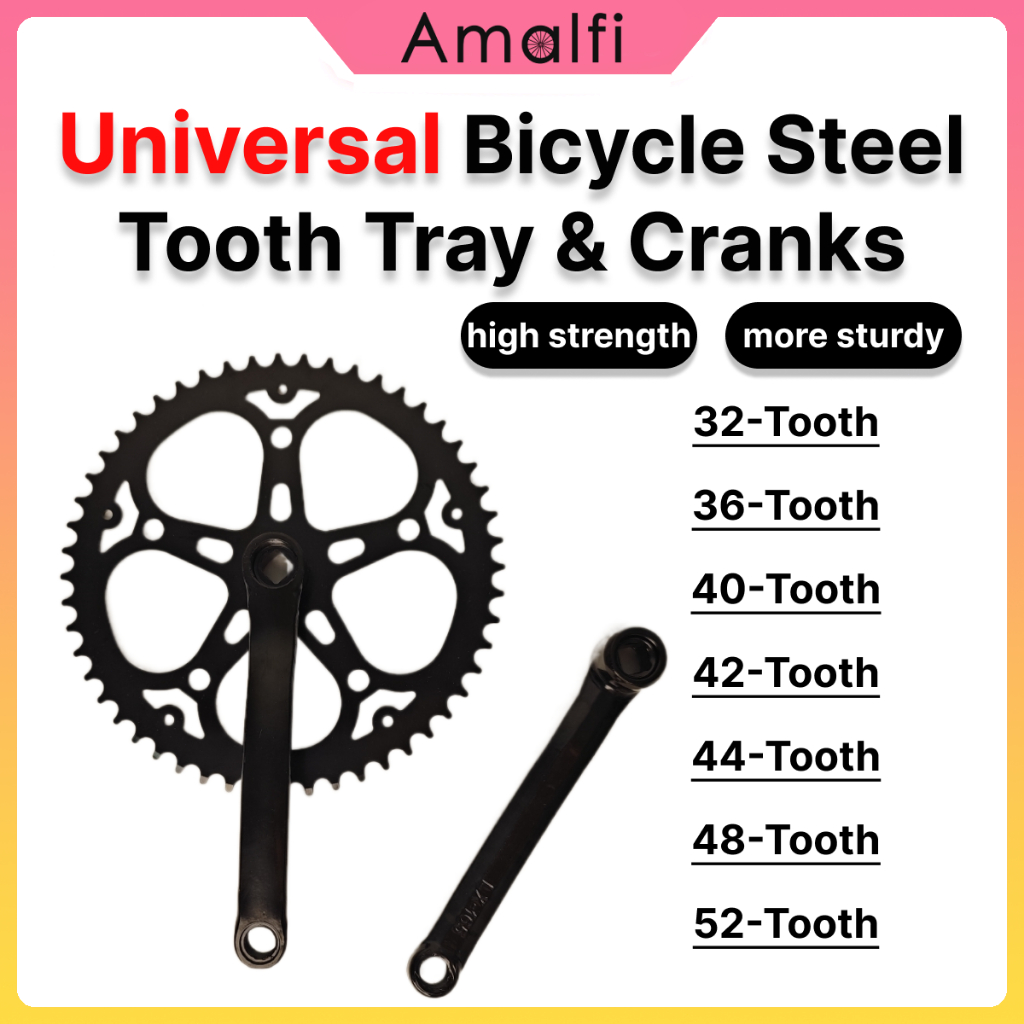Tooth Tray with Crank 36/40/44/48/52T Sprocket Single Crank Set BMX MTB ...