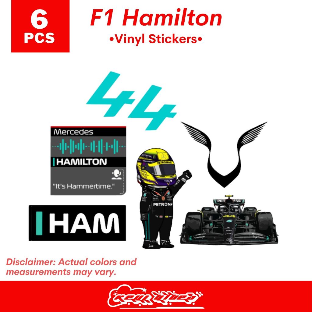 Lewis Hamilton F1 Sticker Formula one Driver Racing Stickers Set ...
