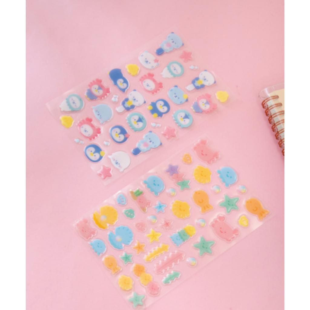 DAISO KOREA - Cool Summer Marine Animal Penguin Sticker | Shopee Malaysia