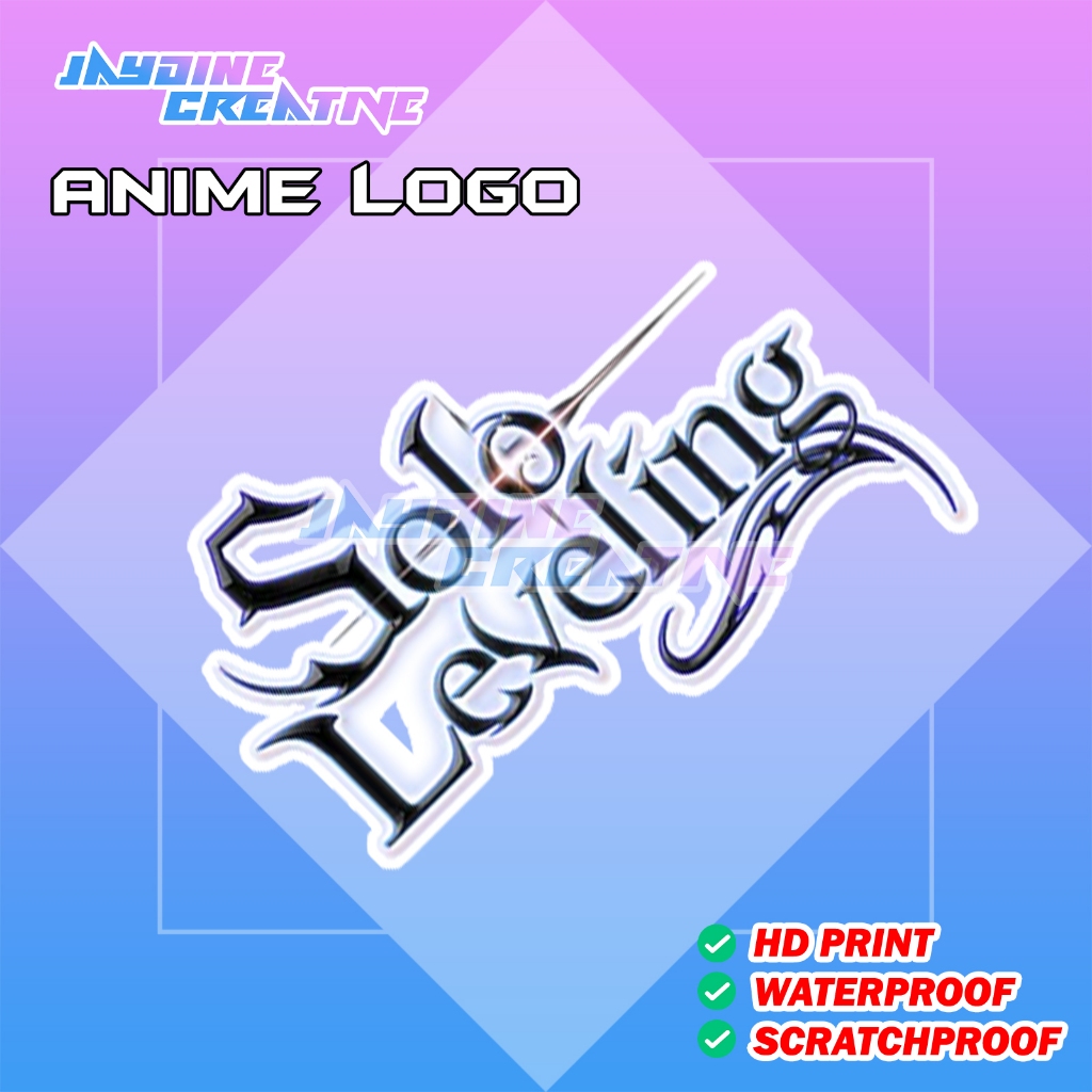 Solo Leveling Logo Sticker, Indoor Outdoor Vinyl Sticker, Waterproof ...