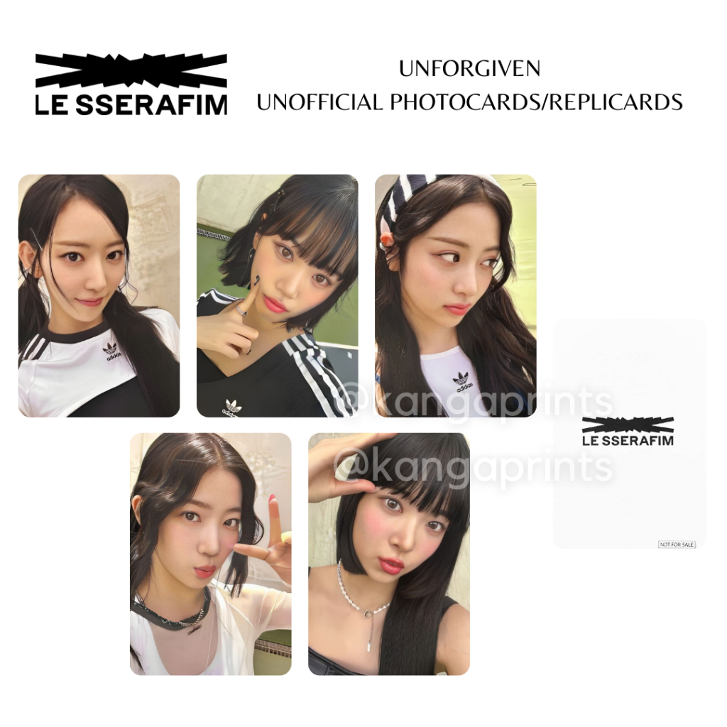LE SSERAFIM UNFORGIVEN replicards (uniba trading cards) | Shopee Malaysia