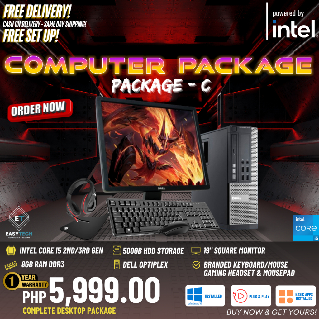 EASYTECH | Intel Core i5 2nd/3rd Gen 8GB RAM 500GB HDD w/ 19 inch ...