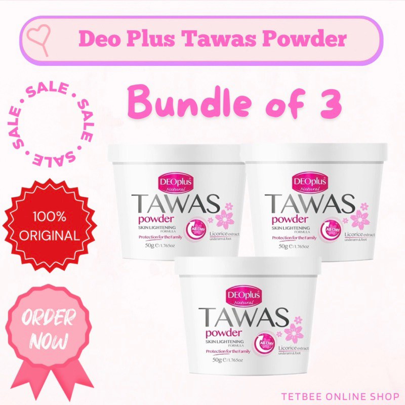 DEOplus Natural Pink Deodorant TAWAS Powder Skin lightening Formula 50g | Shopee Malaysia