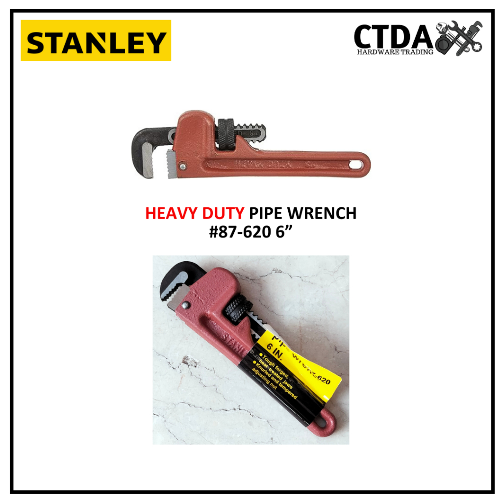 STANLEY HEAVY DUTY PIPE WRENCH 87-620 6 INCHES | Shopee Malaysia