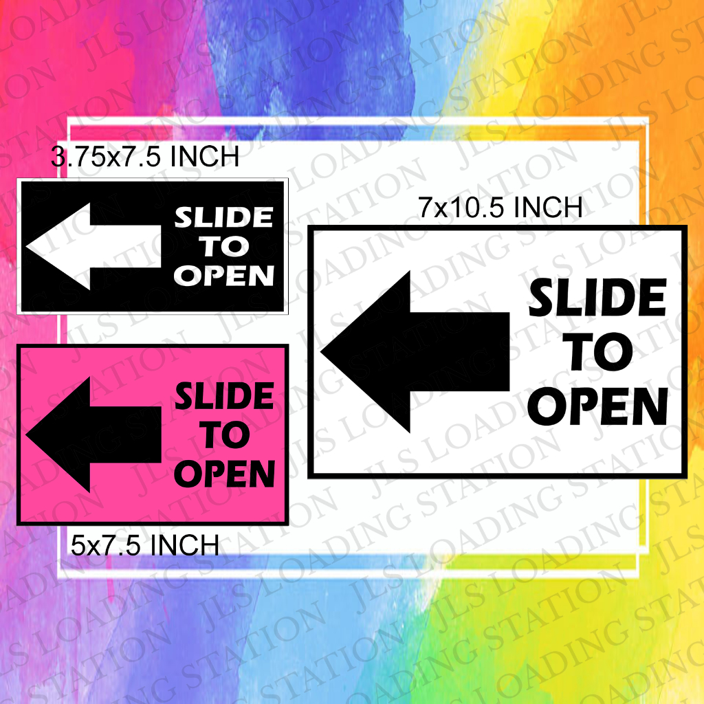 SLIDE TO OPEN L SIGNAGES (LAMINATED/PVC) SIGNAGE | Shopee Malaysia