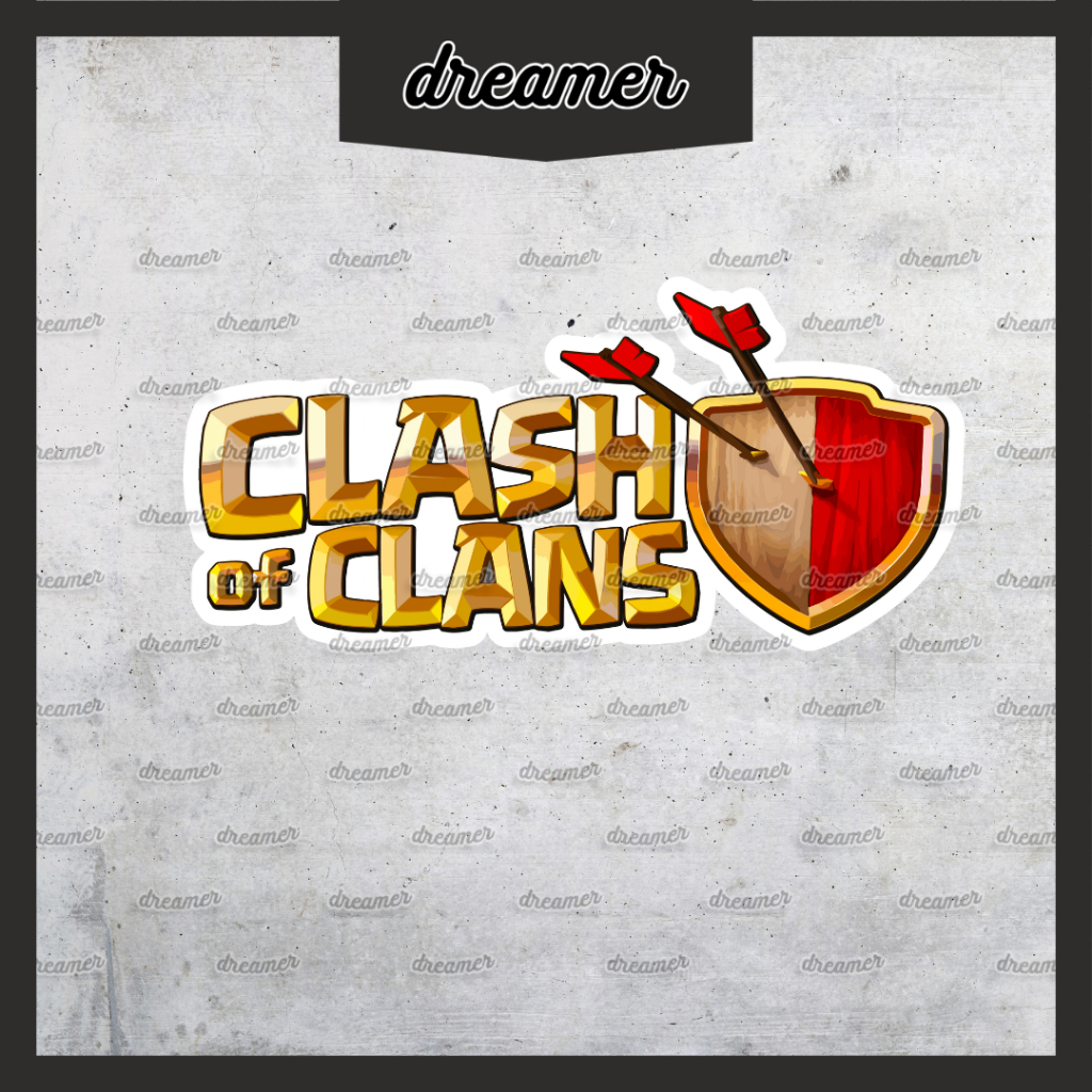CLASH OF CLANS MOBILE GAMERS FAN STICKERS WATERPROOF FOR LAPTOP ...