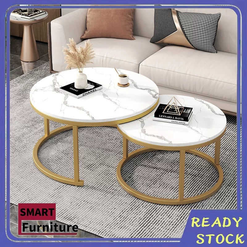 Adjustable Modern Coffee Table Round Coffee Table Combination Wood ...