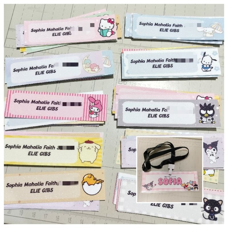Personalized Name Tag & Name Label Sticker With Subject for School ...