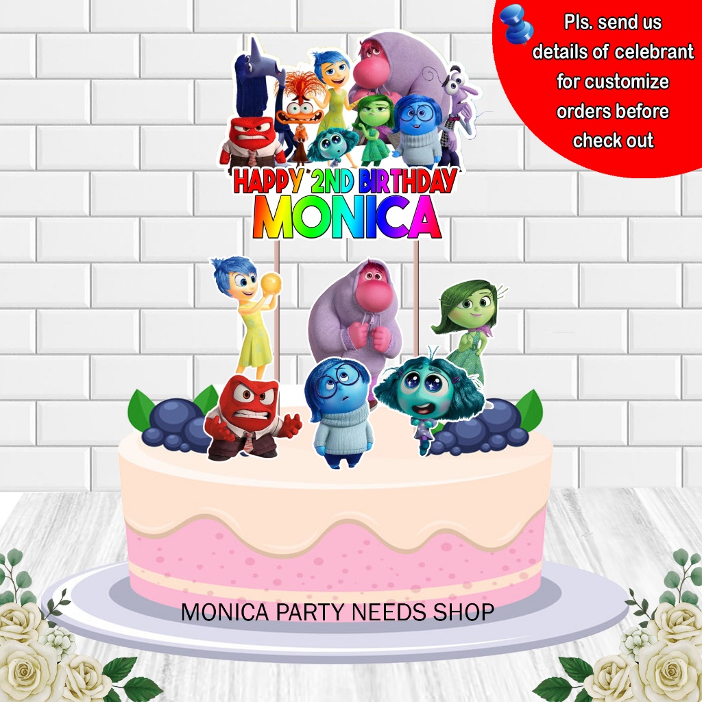 Inside out d1 customized cake topper | Shopee Malaysia