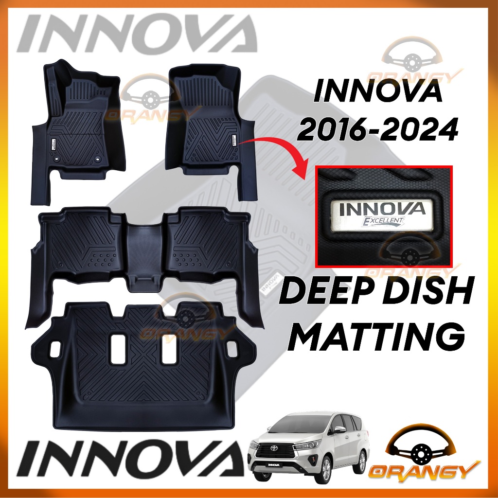 Toyota Innova 2016 to 2024 OEM TPE / EXCELLENT Deep Dish Matting 2018 ...