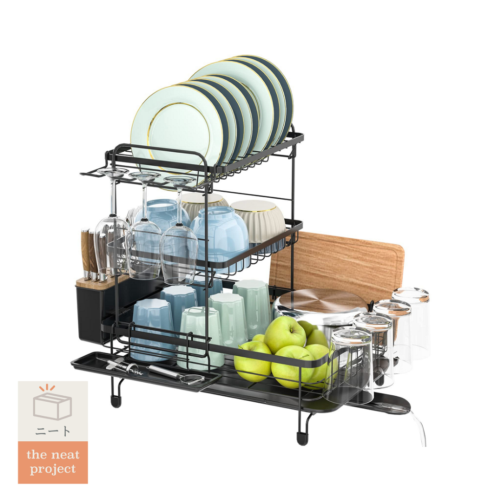 Neat Project Rogu 1 Tier/3 Tier Multi-Storage Dish Rack with Minimalist ...