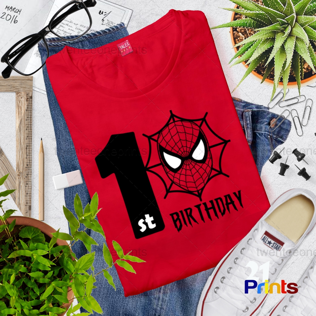 Spider Man Birthday Theme Inspired Custom Shirt | Shopee Malaysia