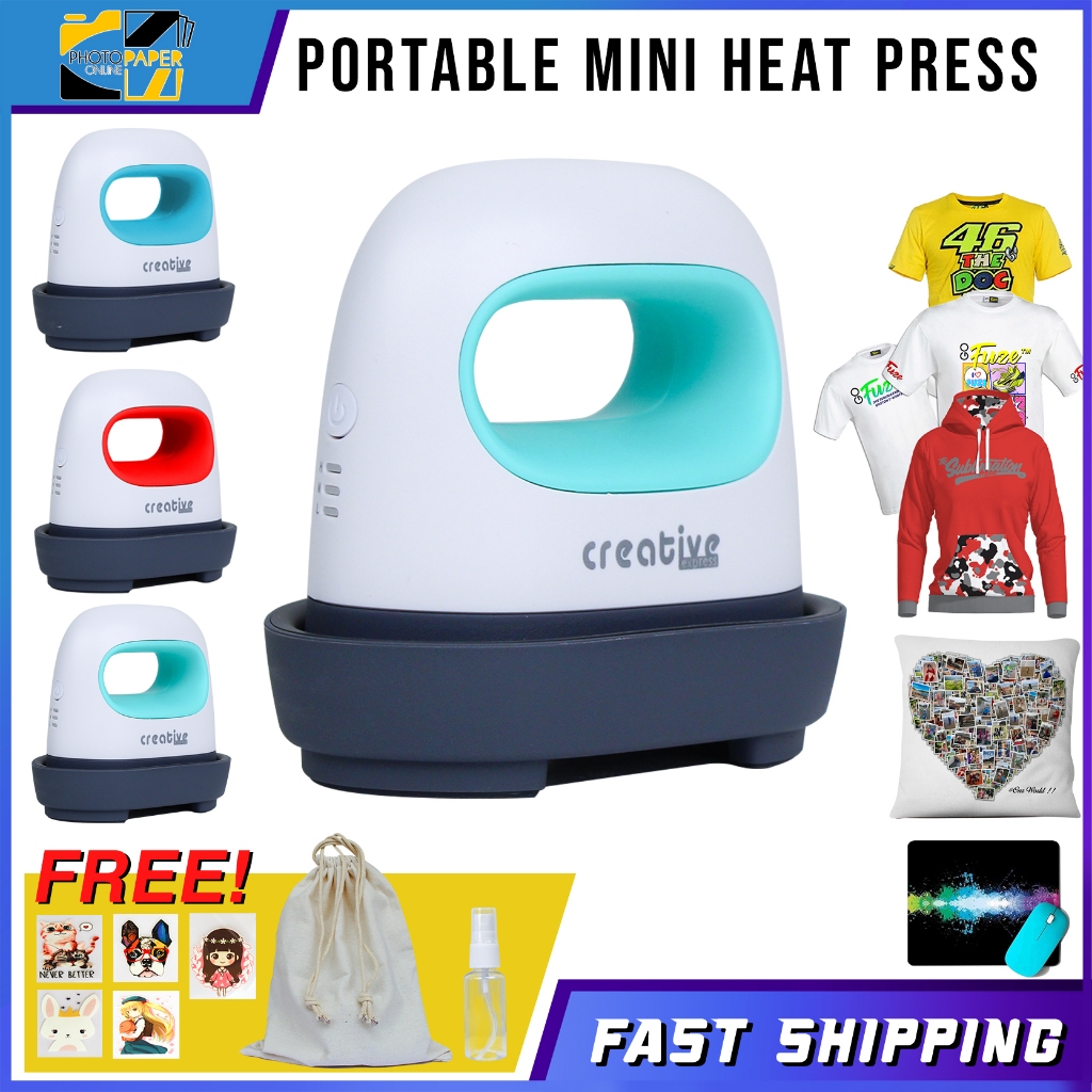 Creative Mini Heat Press Machine Portable Iron for DTF T-Shirt Business ...