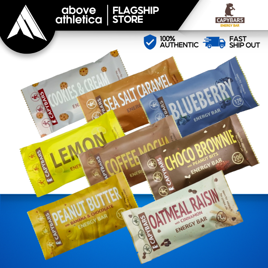 Capybars Energy Bar - 60g, 66g, 68g - Energy Carb Bar, Rolled Oats, Rice Crispies | Shopee Malaysia