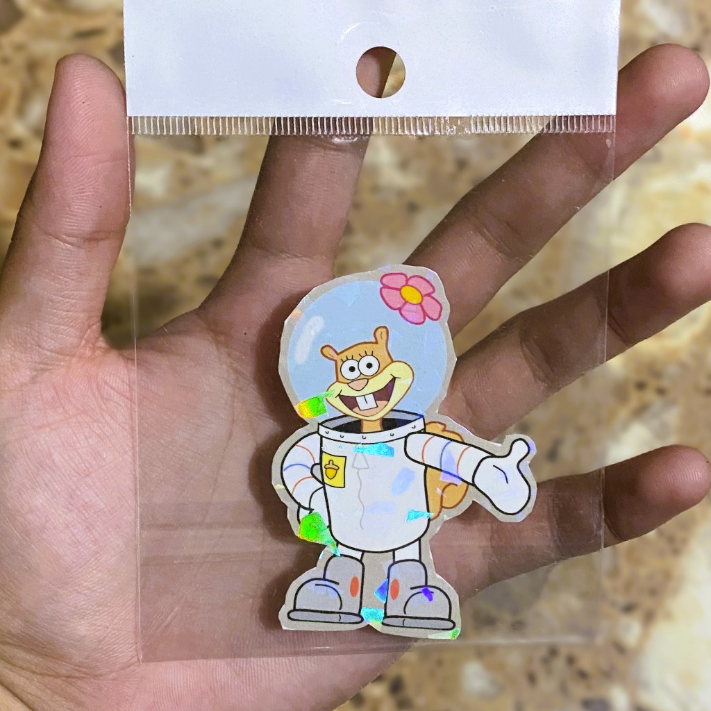 sticker spongebob sandy cheeks cartoons decals stickers decal laptop ...