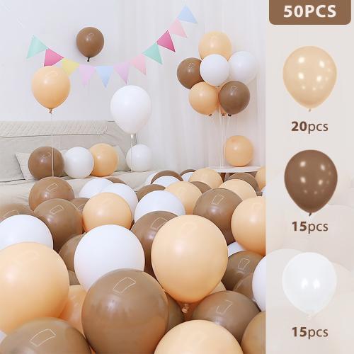 50pcs 10inch Retro Balloon Bean Paste Dusty Blue Olive Green Latex ...
