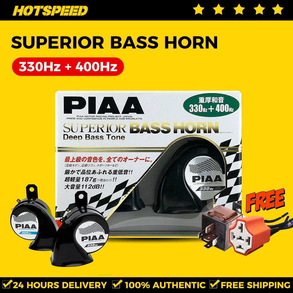 HOTSPEED PIAA Superior Bass Horn Japan Horn for Motorcycle Loud 12V Car HO-9 Free Relay | Shopee ...