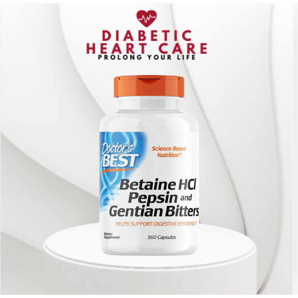 DiabeticHeartCare| Doctor's Best, Betaine HCl Pepsin & Gentian Bitters ...