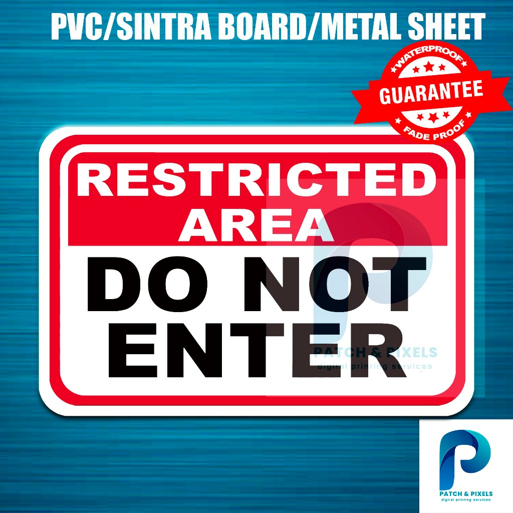 Restricted Area Authorized Personnel Only Signage PVC/Sticker | Shopee ...