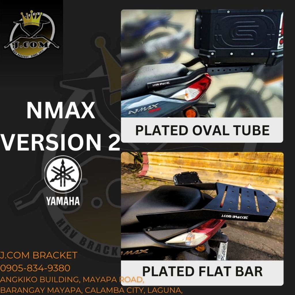 Yamaha NMAX V2 Heavy Duty Top box Monorack Bracket (Plated) | Shopee ...