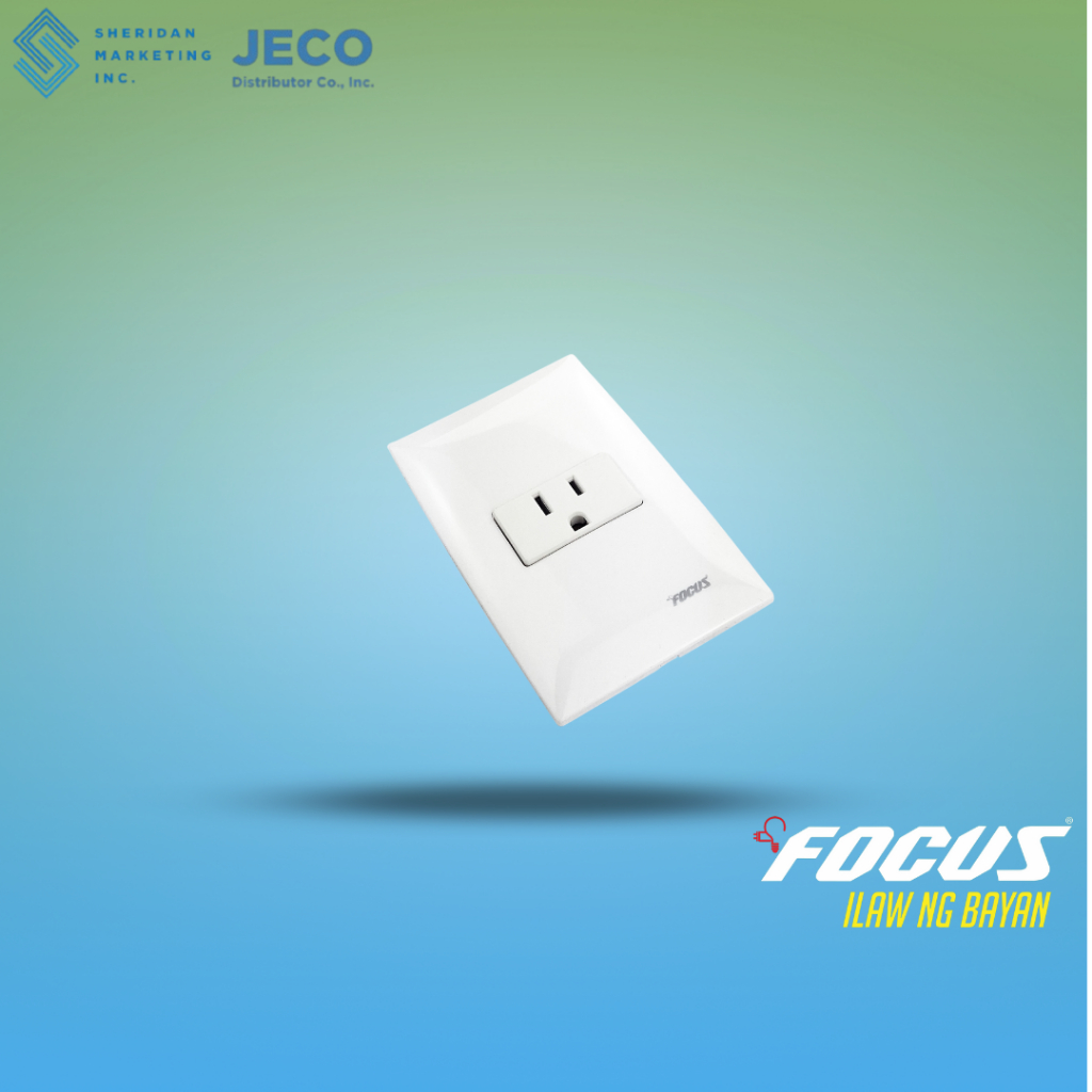 Focus Wide Flat Outlet with Ground Set | Shopee Malaysia