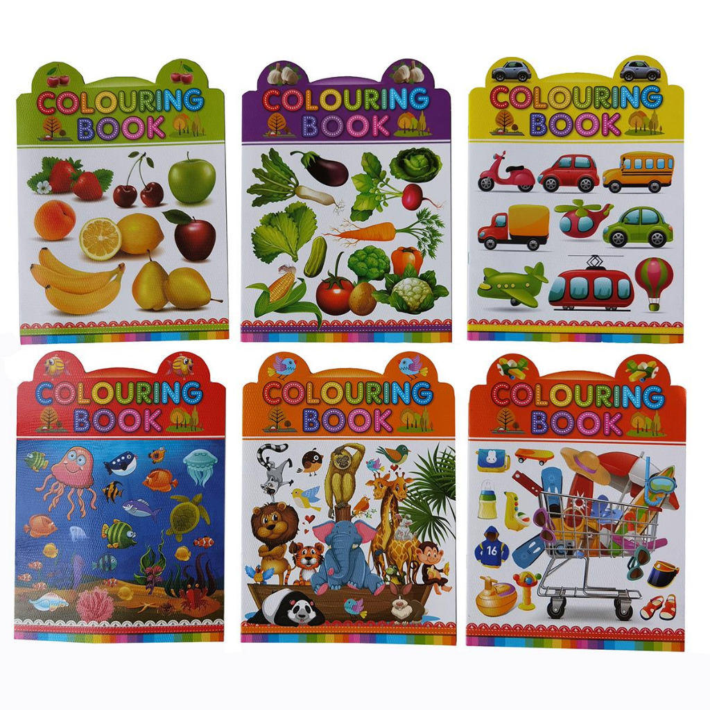 Coloring Book Set A4 Size For Toddlers Kids Children Intelligence Draw ...
