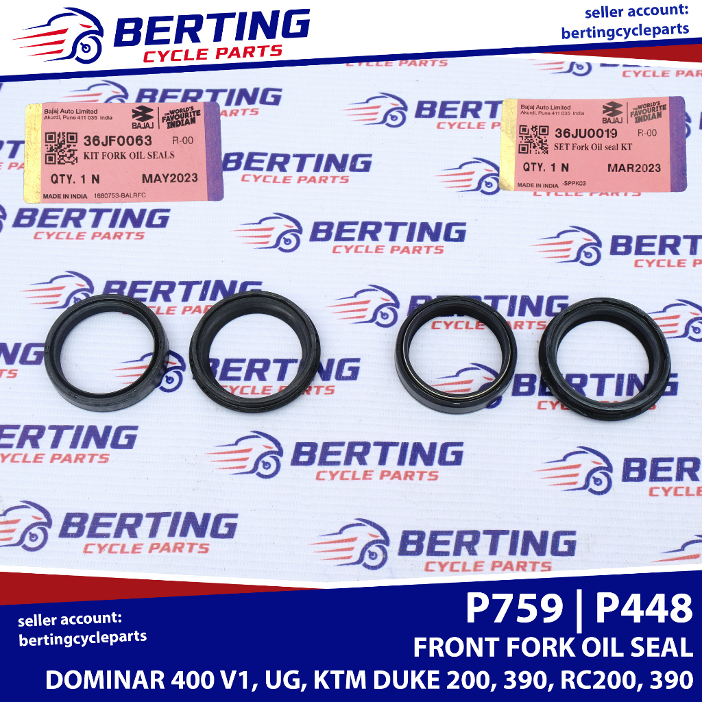 FORK OIL SEAL DUST SEAL KIT 1 SIDE Dominar 400 KTM Duke 200 390 RC 200 ...