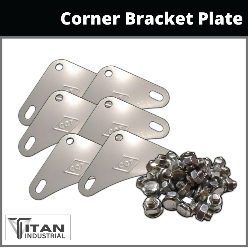 Corner Bracket Plate and Bolts & Nuts for Slotted Angle Bar • Tm ss ...