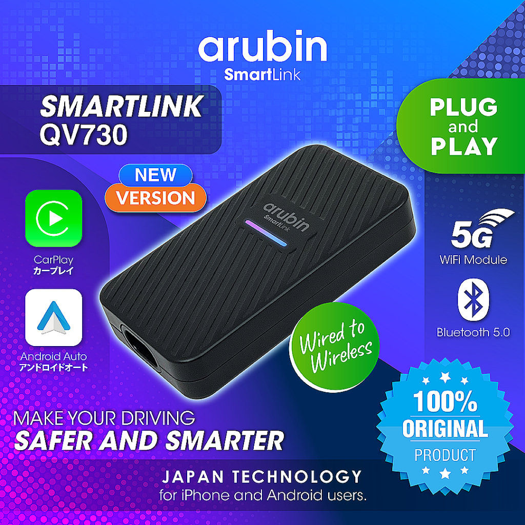 Arubin SmartLink compact 2in1 & USB dongle wired to wireless Carplay ...