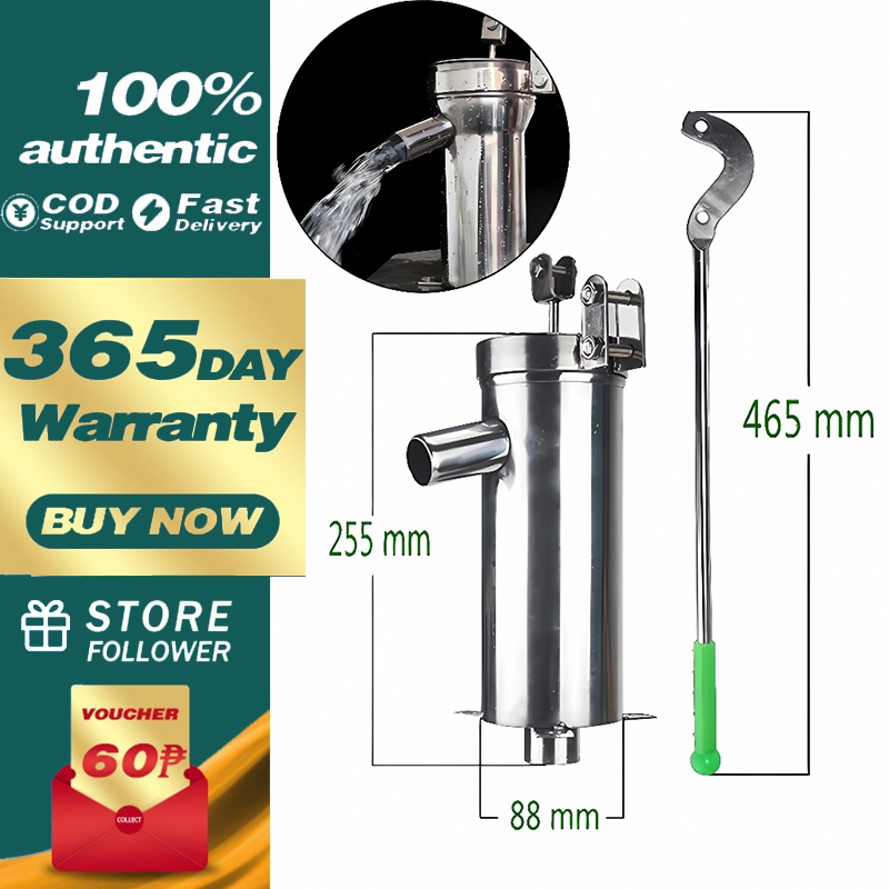 AGRILIFE Manual Water Pump Deep Well 100% Stainless Steel Portable Hand ...