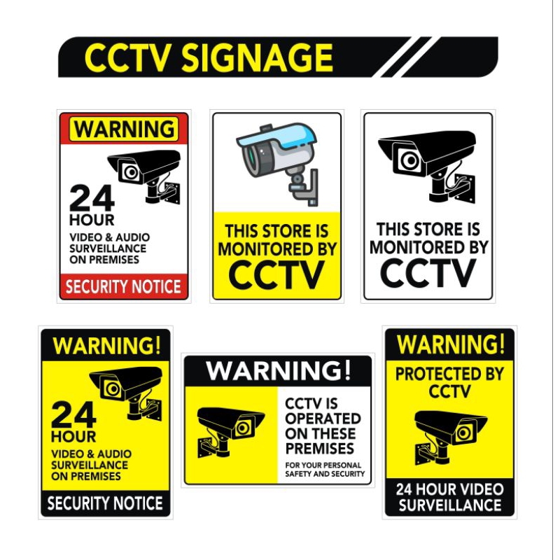Warning CCTV in operation Signage PVC Plastic material | Shopee Malaysia