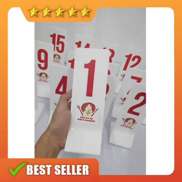 ( Sticker numbers and logo ) Customized Logo Sticker for Tables Number ...