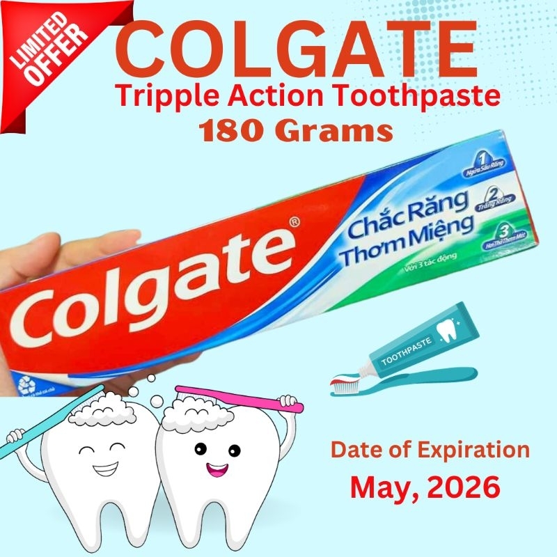 B1T1 Colgate Tripple Action Toothpaste 180G | Shopee Malaysia