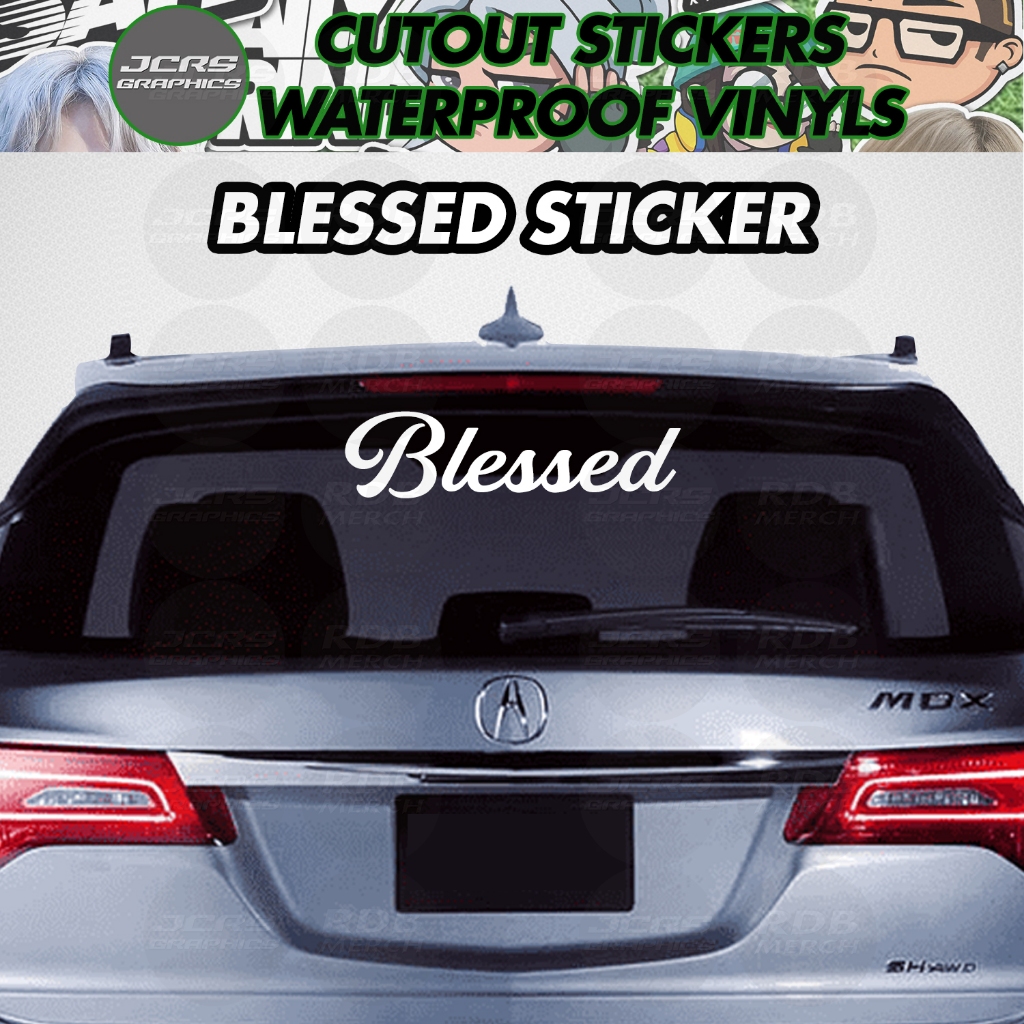Blessed Windshield Sticker for Cars Religious Cutout Waterproof Vinyl ...