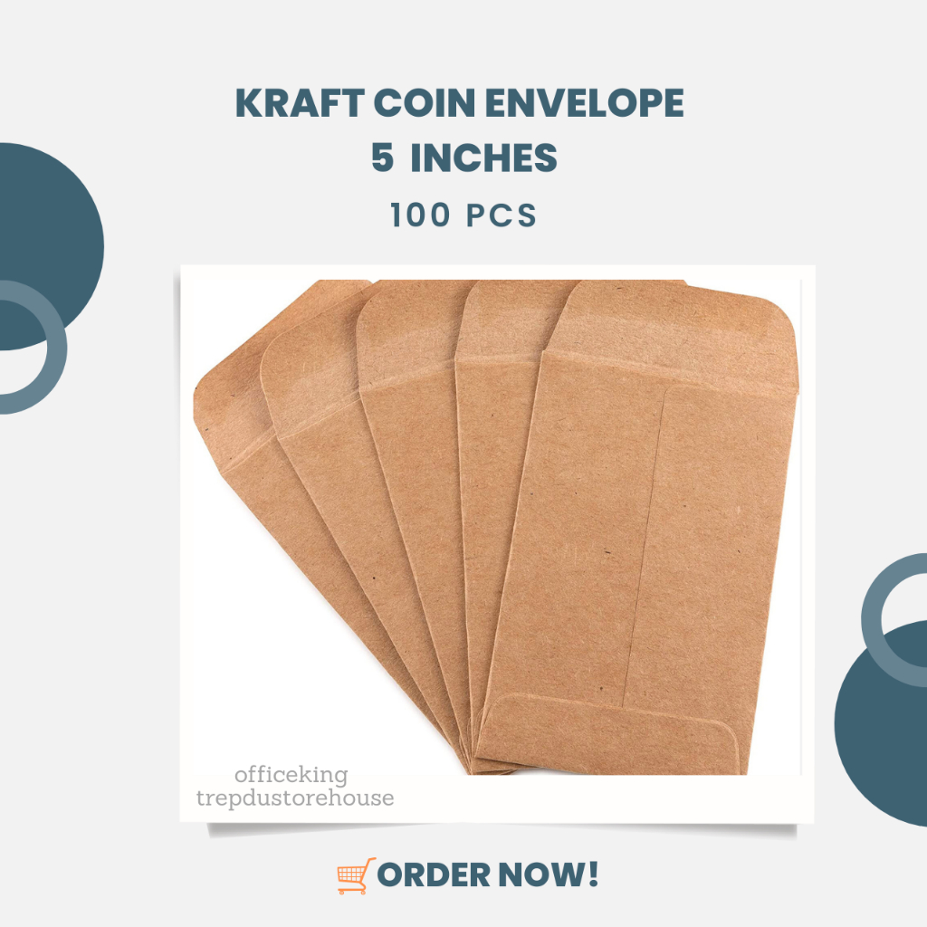 Kraft Coin Envelope 5 inches 100pcs | Shopee Malaysia